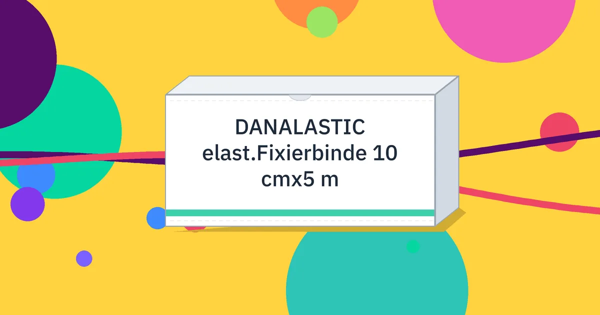 Symbolbild: Packung mit der Aufschrift DANALASTIC elast.Fixierbinde 10 cmx5 m (PZN 20810712) – Verfügbarkeit und Bezug in Apotheken in Frankfurt am Main