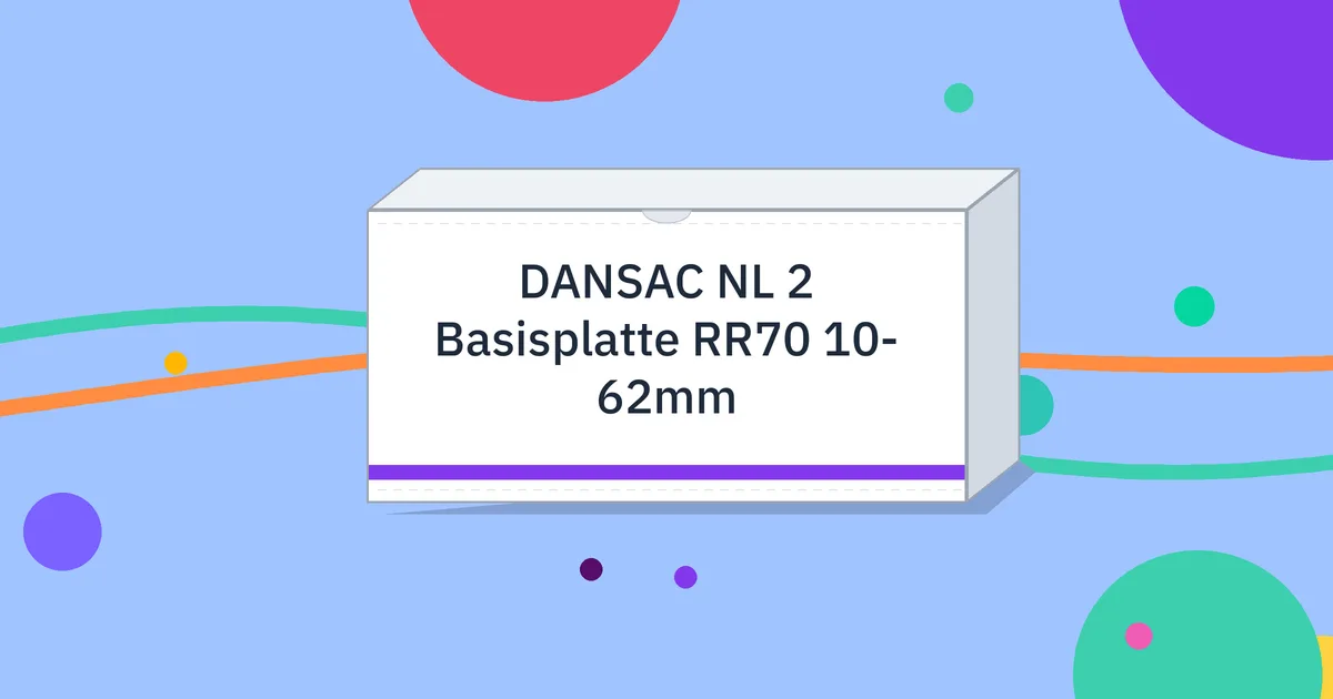 Symbolbild: Packung mit der Aufschrift DANSAC NL 2 Basisplatte RR70 10-62mm (PZN 06559398) – Verfügbarkeit und Bezug in Apotheken in Frankfurt am Main
