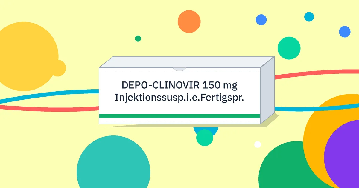 Symbolbild: Packung mit der Aufschrift DEPO-CLINOVIR 150 mg Injektionssusp.i.e.Fertigspr. (PZN 18160187) – Verfügbarkeit und Bezug in Apotheken in Frankfurt am Main