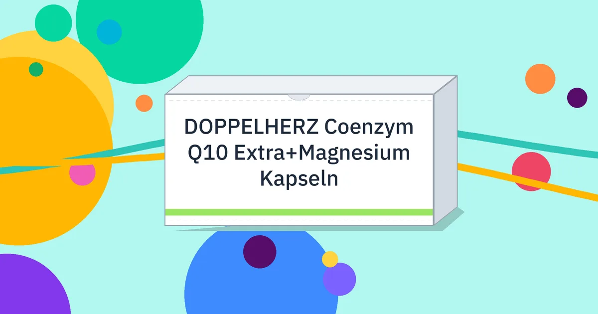 Symbolbild: Packung mit der Aufschrift DOPPELHERZ Coenzym Q10 Extra+Magnesium Kapseln (PZN 19073562) – Verfügbarkeit und Bezug in Apotheken in Frankfurt am Main