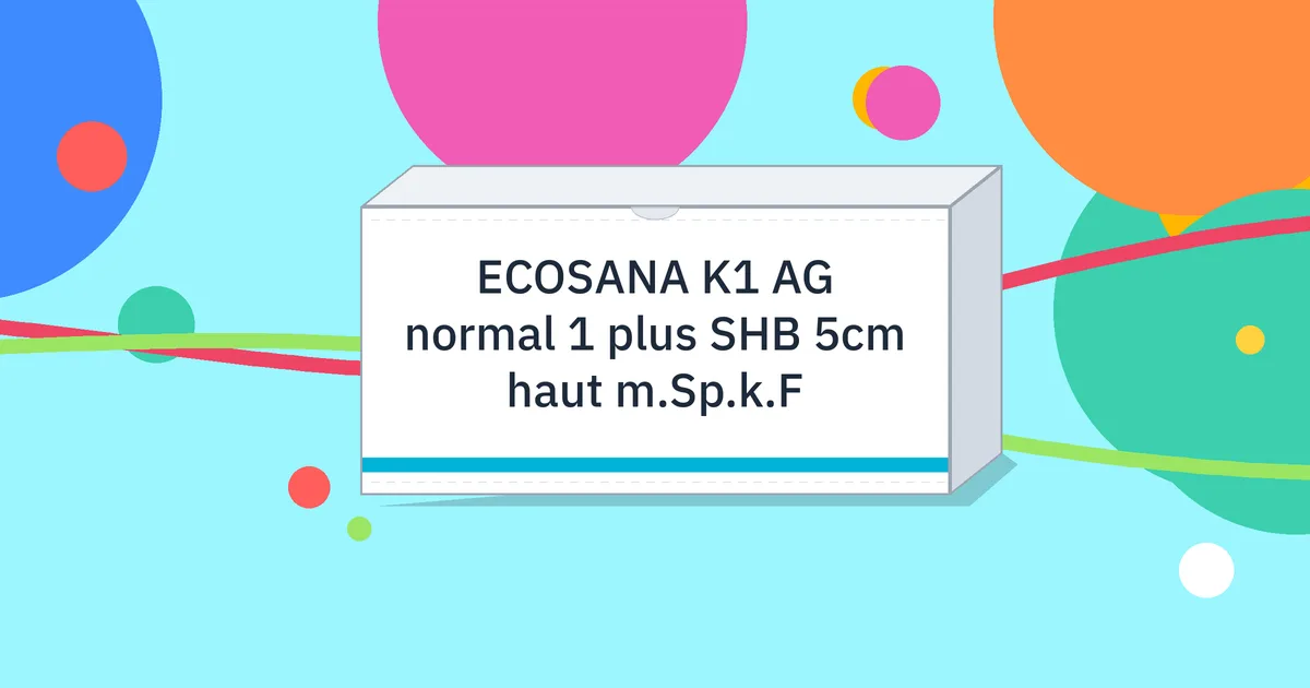 Symbolbild: Packung mit der Aufschrift ECOSANA K1 AG normal 1 plus SHB 5cm haut m.Sp.k.F (PZN 04726254) – Verfügbarkeit und Bezug in Apotheken in Frankfurt am Main