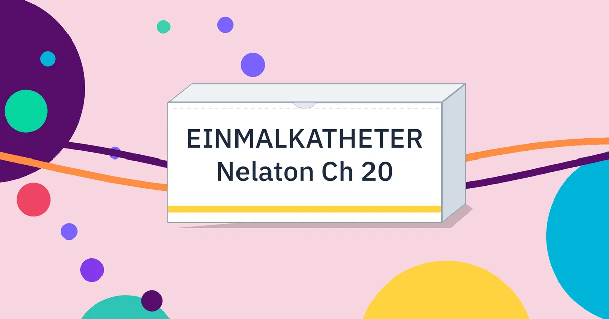 Symbolbild: Packung mit der Aufschrift EINMALKATHETER Nelaton Ch 20 (PZN 04476024) – Verfügbarkeit und Bezug in Apotheken in Frankfurt am Main