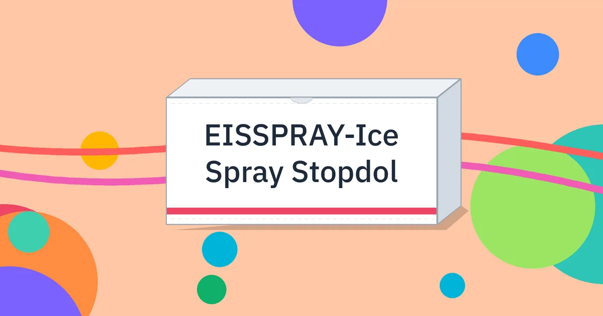 Symbolbild: Packung mit der Aufschrift EISSPRAY-Ice Spray Stopdol (PZN 16203923) – Verfügbarkeit und Bezug in Apotheken in Frankfurt am Main