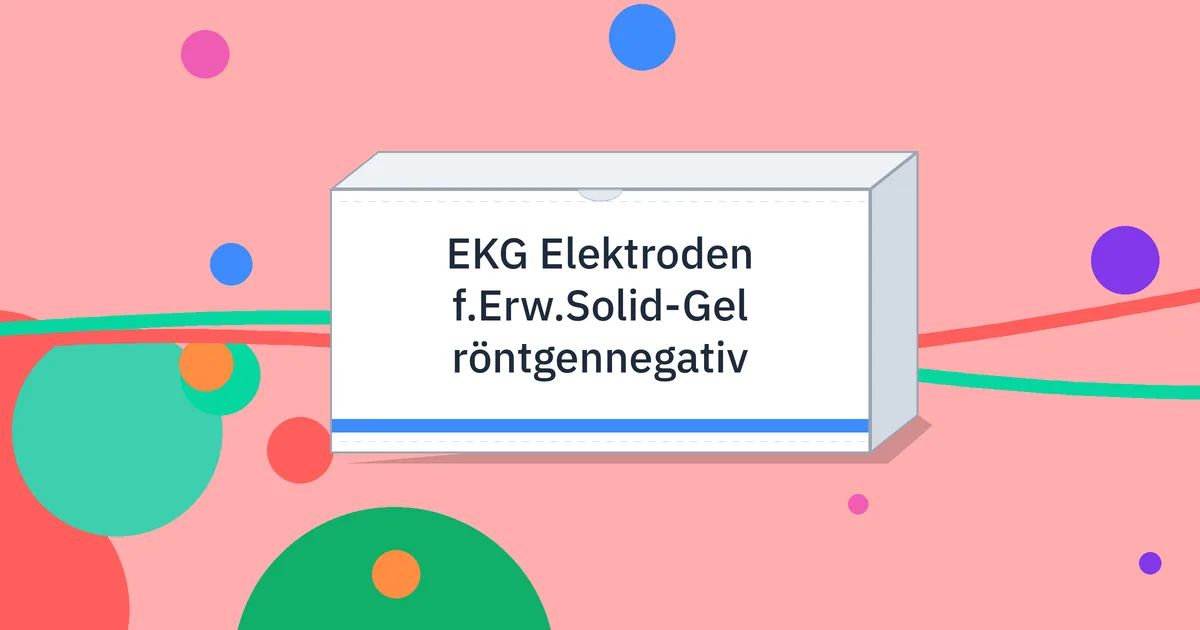Symbolbild: Packung mit der Aufschrift EKG Elektroden f.Erw.Solid-Gel röntgennegativ (PZN 20516510) – Verfügbarkeit und Bezug in Apotheken in Frankfurt am Main