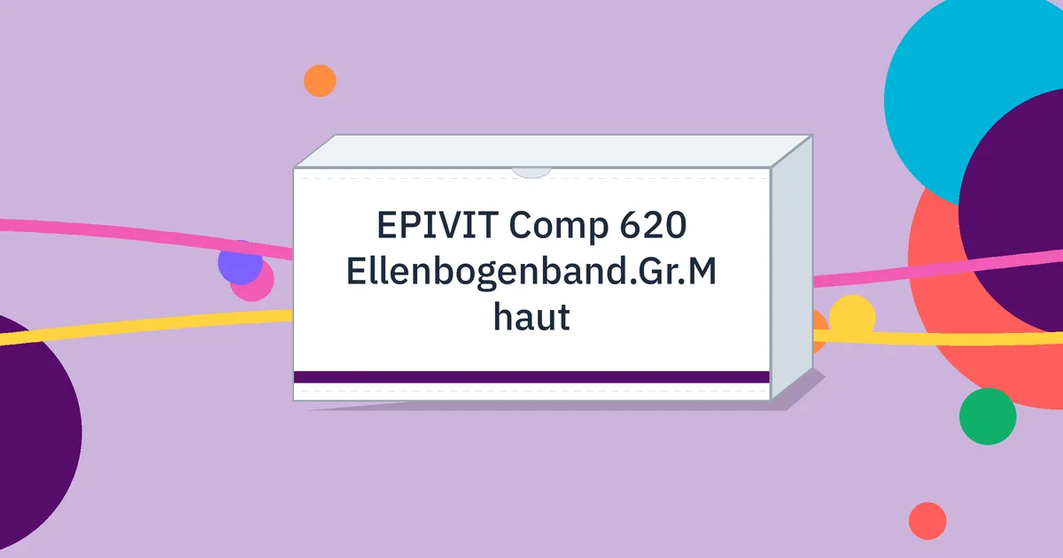 Symbolbild: Packung mit der Aufschrift EPIVIT Comp 620 Ellenbogenband.Gr.M haut (PZN 09403656) – Verfügbarkeit und Bezug in Apotheken in Frankfurt am Main
