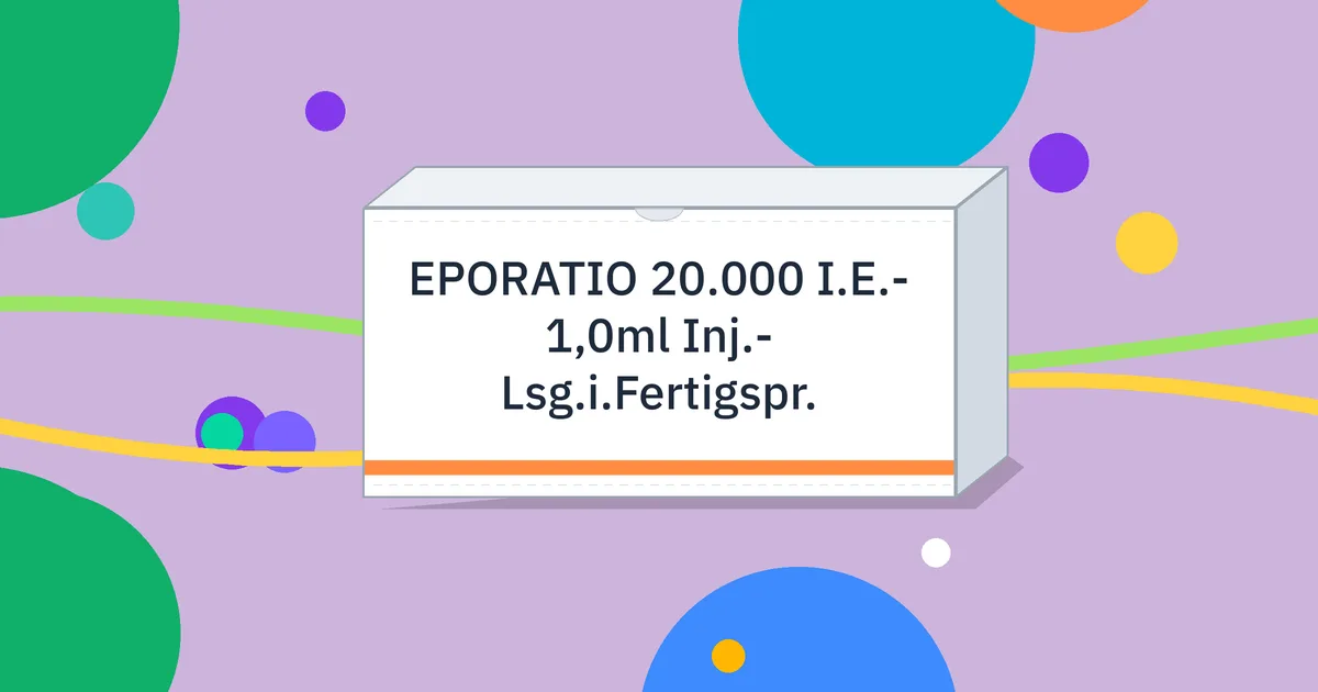 Symbolbild: Packung mit der Aufschrift EPORATIO 20.000 I.E.-1,0ml Inj.-Lsg.i.Fertigspr. (PZN 17522961) – Verfügbarkeit und Bezug in Apotheken in Frankfurt am Main