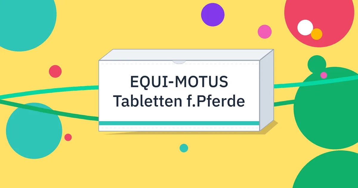 Symbolbild: Packung mit der Aufschrift EQUI-MOTUS Tabletten f.Pferde (PZN 13820288) – Verfügbarkeit und Bezug in Apotheken in Frankfurt am Main