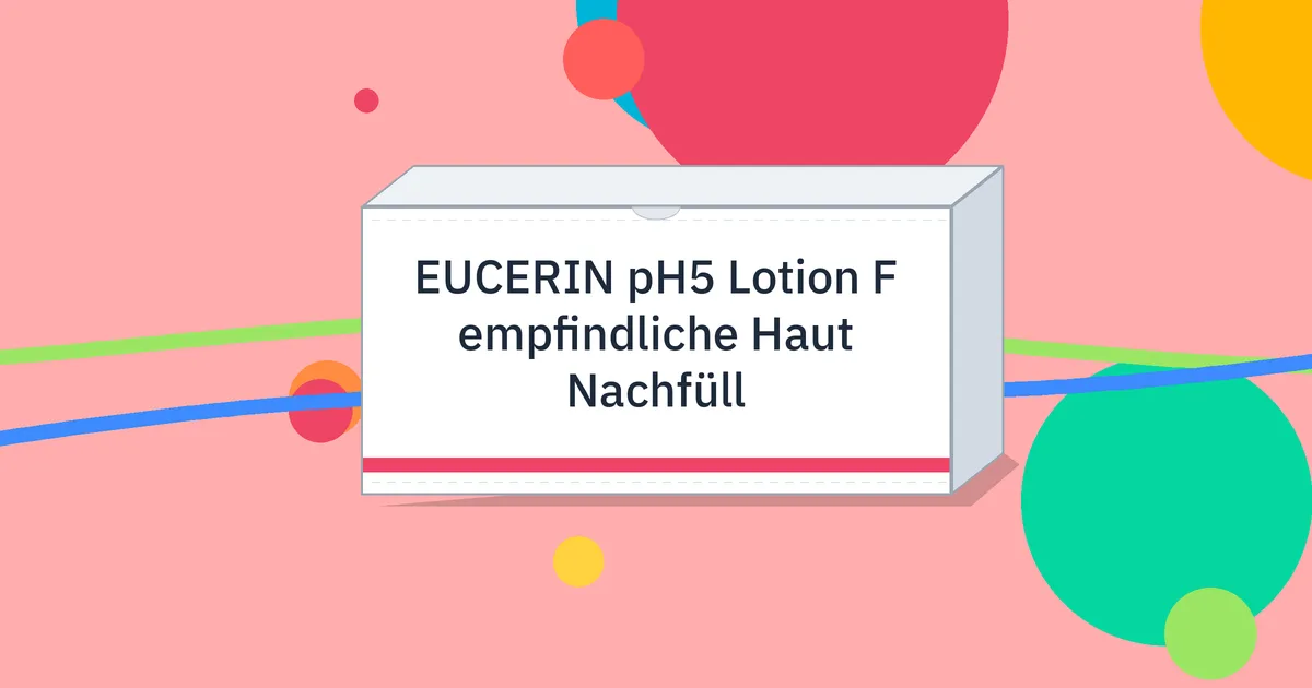 Symbolbild: Packung mit der Aufschrift EUCERIN pH5 Lotion F empfindliche Haut Nachfüll (PZN 13889185) – Verfügbarkeit und Bezug in Apotheken in Frankfurt am Main