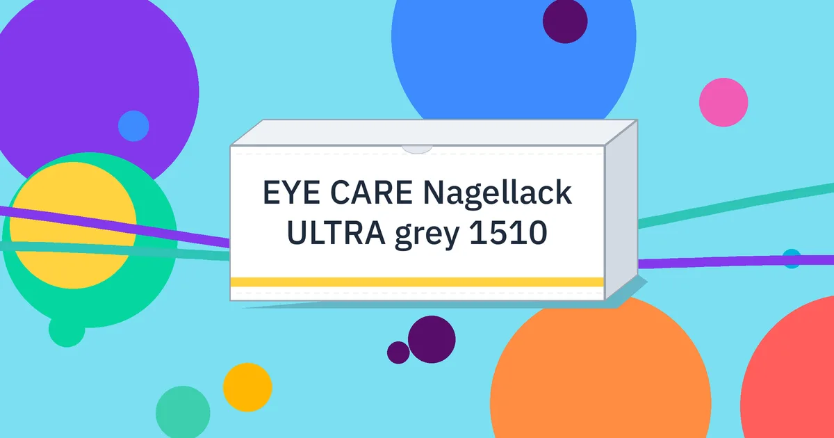 Symbolbild: Packung mit der Aufschrift EYE CARE Nagellack ULTRA grey 1510 (PZN 04319017) – Verfügbarkeit und Bezug in Apotheken in Frankfurt am Main