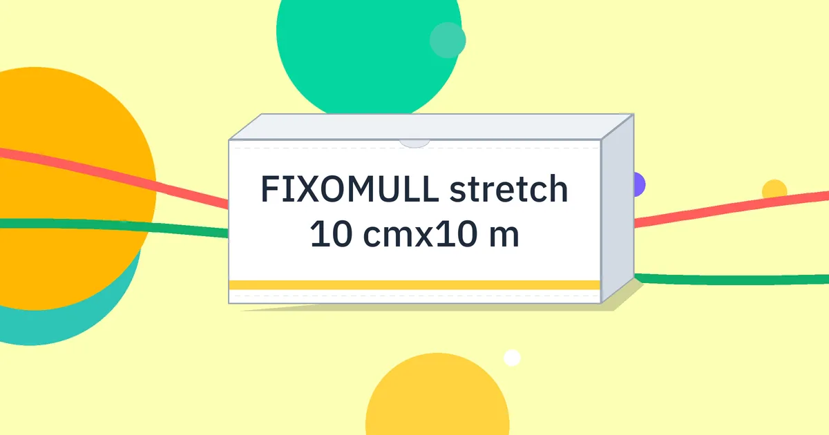 Symbolbild: Packung mit der Aufschrift FIXOMULL stretch 10 cmx10 m (PZN 02842565) – Verfügbarkeit und Bezug in Apotheken in Frankfurt am Main