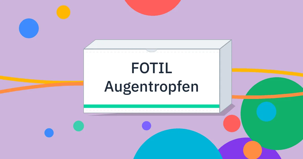 Symbolbild: Packung mit der Aufschrift FOTIL Augentropfen (PZN 00101586) – Verfügbarkeit und Bezug in Apotheken in Frankfurt am Main