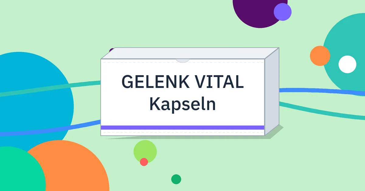 Symbolbild: Packung mit der Aufschrift GELENK VITAL Kapseln (PZN 14061376) – Verfügbarkeit und Bezug in Apotheken in Frankfurt am Main