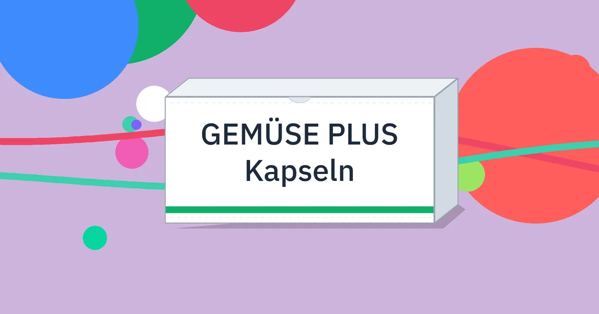 Symbolbild: Packung mit der Aufschrift GEMÜSE PLUS Kapseln (PZN 00800479) – Verfügbarkeit und Bezug in Apotheken in Frankfurt am Main