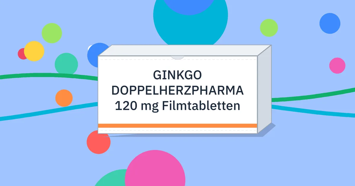 Symbolbild: Packung mit der Aufschrift GINKGO DOPPELHERZPHARMA 120 mg Filmtabletten (PZN 18746102) – Verfügbarkeit und Bezug in Apotheken in Frankfurt am Main