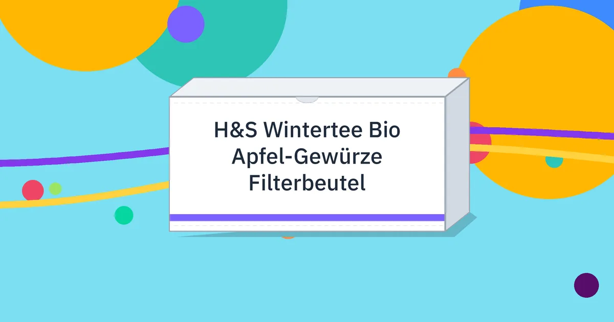 Symbolbild: Packung mit der Aufschrift H&S Wintertee Bio Apfel-Gewürze Filterbeutel (PZN 18047338) – Verfügbarkeit und Bezug in Apotheken in Frankfurt am Main