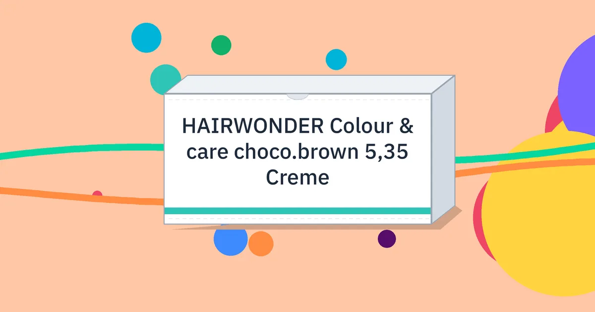 Symbolbild: Packung mit der Aufschrift HAIRWONDER Colour & care choco.brown 5,35 Creme (PZN 09441102) – Verfügbarkeit und Bezug in Apotheken in Frankfurt am Main