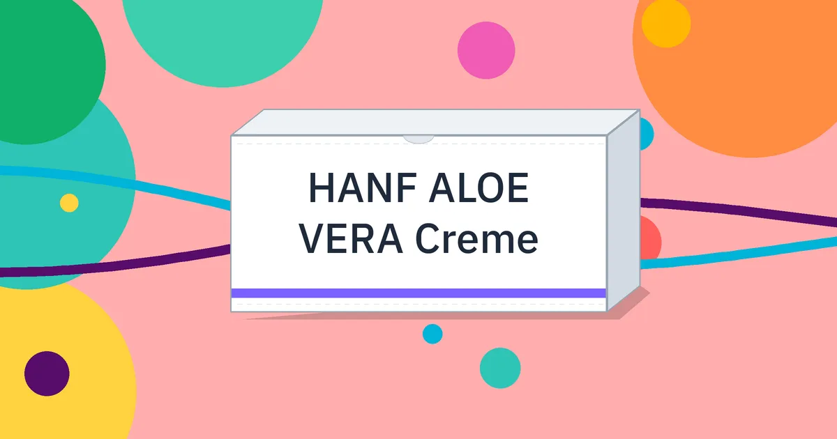 Symbolbild: Packung mit der Aufschrift HANF ALOE VERA Creme (PZN 08487295) – Verfügbarkeit und Bezug in Apotheken in Frankfurt am Main