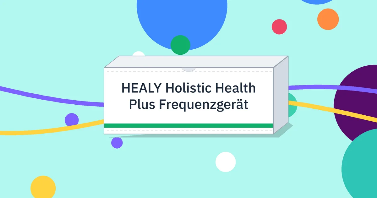 Symbolbild: Packung mit der Aufschrift HEALY Holistic Health Plus Frequenzgerät (PZN 16666681) – Verfügbarkeit und Bezug in Apotheken in Frankfurt am Main