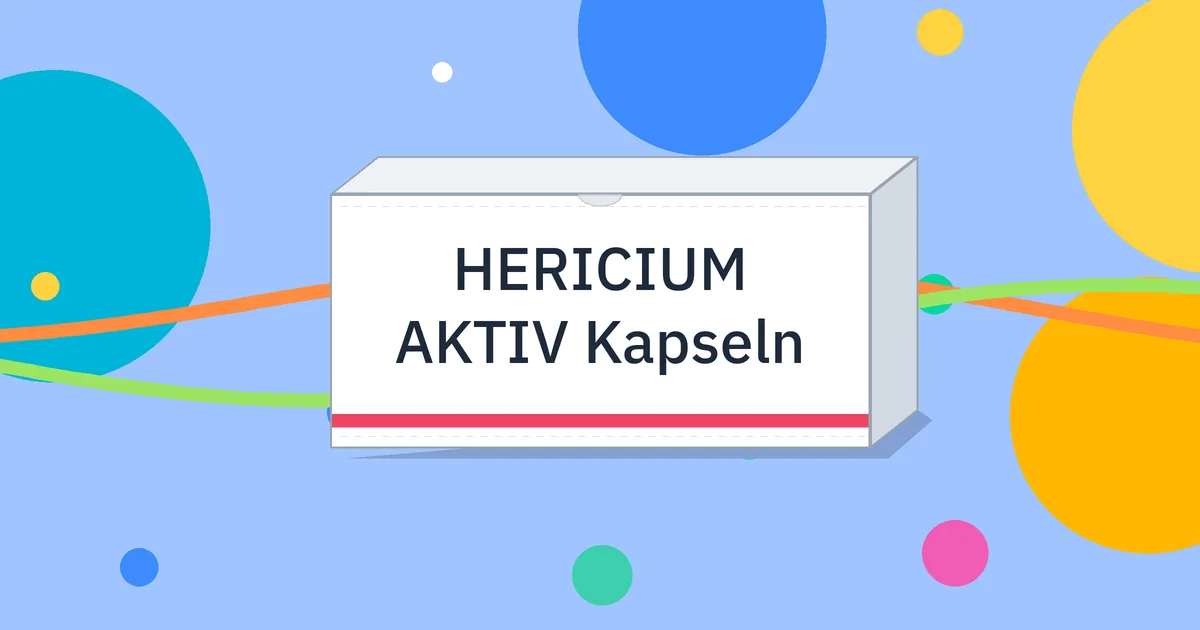 Symbolbild: Packung mit der Aufschrift HERICIUM AKTIV Kapseln (PZN 17903031) – Verfügbarkeit und Bezug in Apotheken in Frankfurt am Main