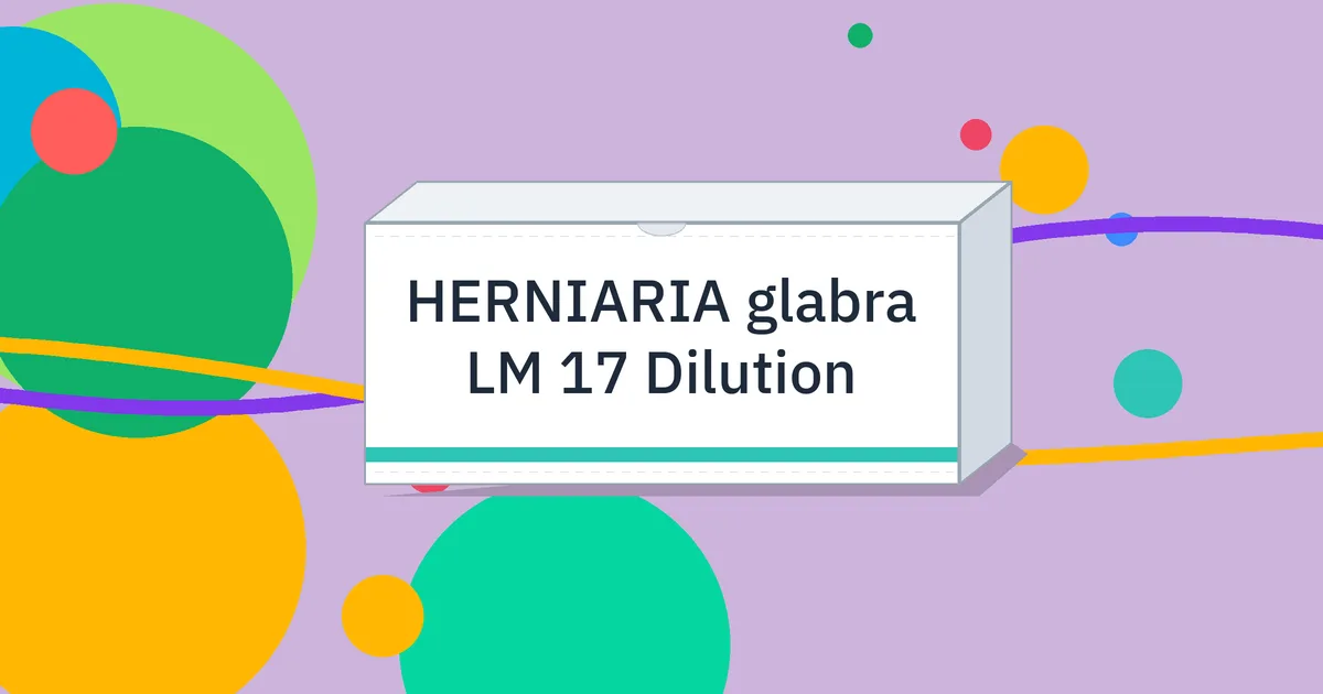 Symbolbild: Packung mit der Aufschrift HERNIARIA glabra LM 17 Dilution (PZN 13553077) – Verfügbarkeit und Bezug in Apotheken in Frankfurt am Main