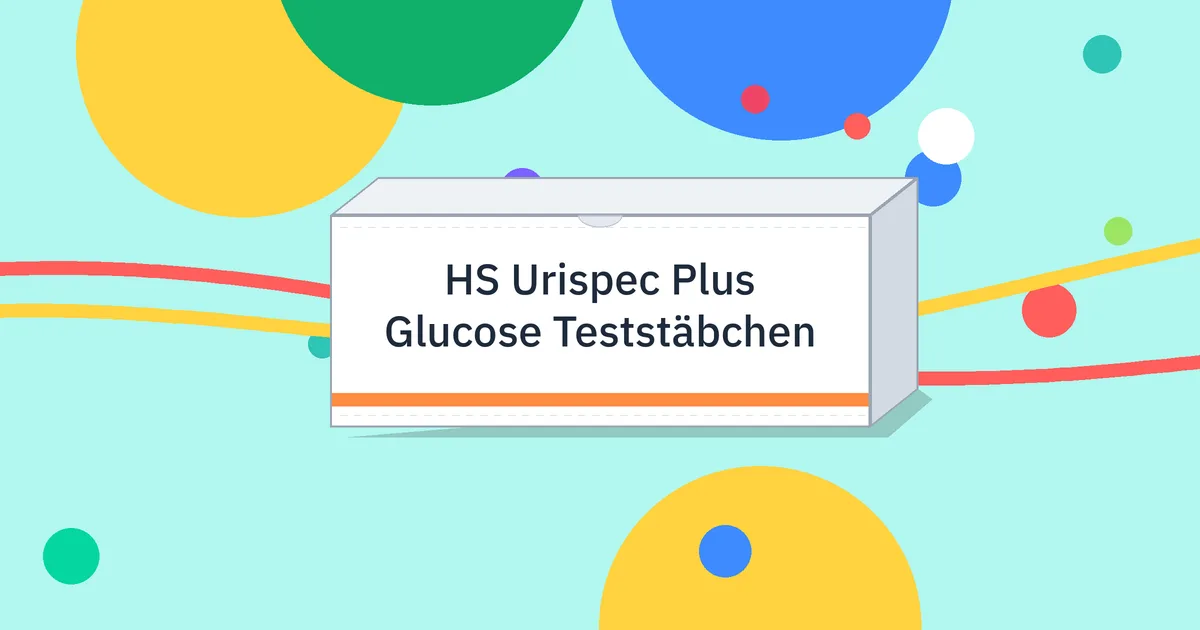Symbolbild: Packung mit der Aufschrift HS Urispec Plus Glucose Teststäbchen (PZN 06436365) – Verfügbarkeit und Bezug in Apotheken in Frankfurt am Main