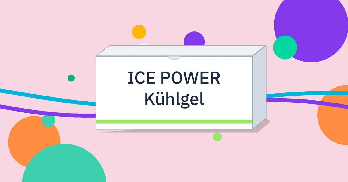 Symbolbild: Packung mit der Aufschrift ICE POWER Kühlgel (PZN 00258247) – Verfügbarkeit und Bezug in Apotheken in Frankfurt am Main