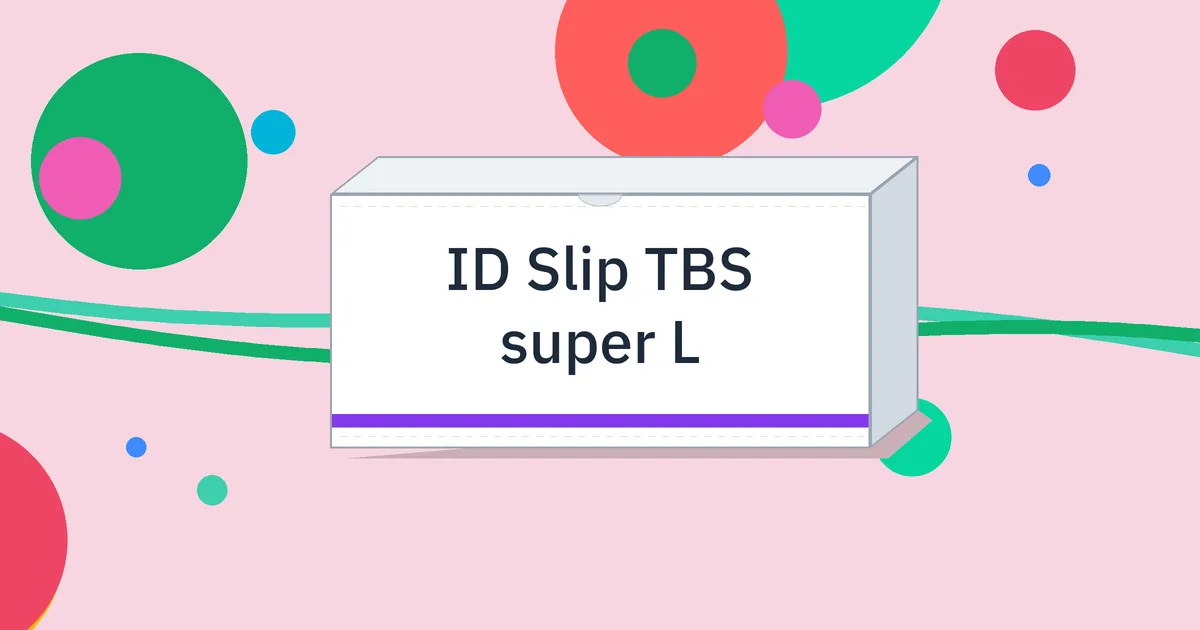Symbolbild: Packung mit der Aufschrift ID Slip TBS super L (PZN 16626730) – Verfügbarkeit und Bezug in Apotheken in Frankfurt am Main