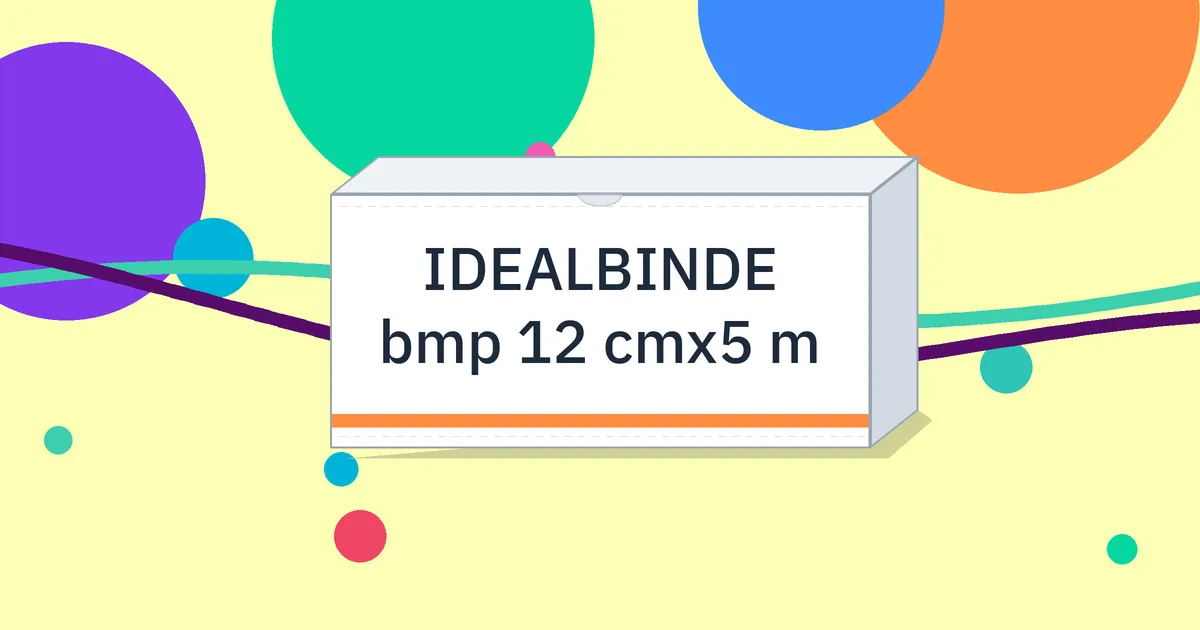 Symbolbild: Packung mit der Aufschrift IDEALBINDE bmp 12 cmx5 m (PZN 01868692) – Verfügbarkeit und Bezug in Apotheken in Frankfurt am Main