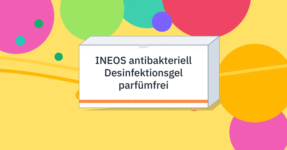 Symbolbild: Packung mit der Aufschrift INEOS antibakteriell Desinfektionsgel parfümfrei (PZN 18795075) – Verfügbarkeit und Bezug in Apotheken in Frankfurt am Main