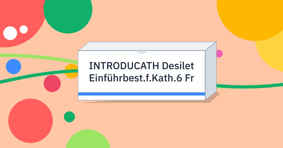 Symbolbild: Packung mit der Aufschrift INTRODUCATH Desilet Einführbest.f.Kath.6 Fr (PZN 00958720) – Verfügbarkeit und Bezug in Apotheken in Frankfurt am Main