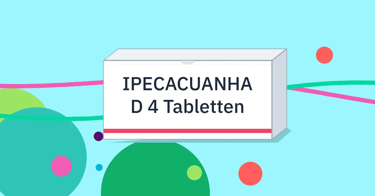 Symbolbild: Packung mit der Aufschrift IPECACUANHA D 4 Tabletten (PZN 02102667) – Verfügbarkeit und Bezug in Apotheken in Frankfurt am Main