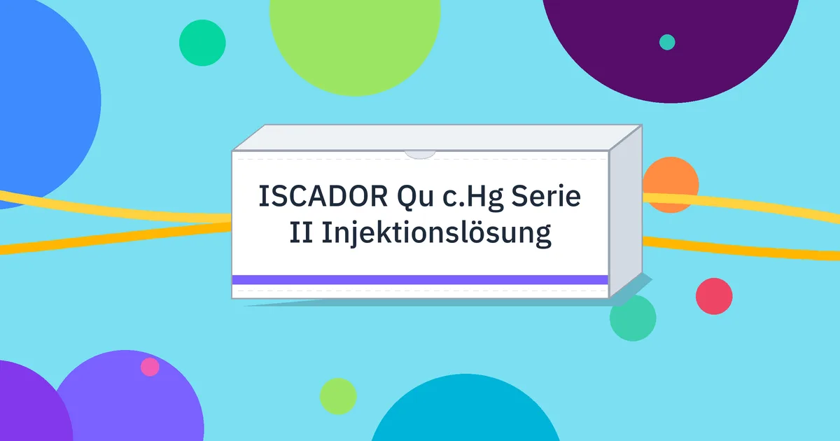 Symbolbild: Packung mit der Aufschrift ISCADOR Qu c.Hg Serie II Injektionslösung (PZN 09751713) – Verfügbarkeit und Bezug in Apotheken in Frankfurt am Main