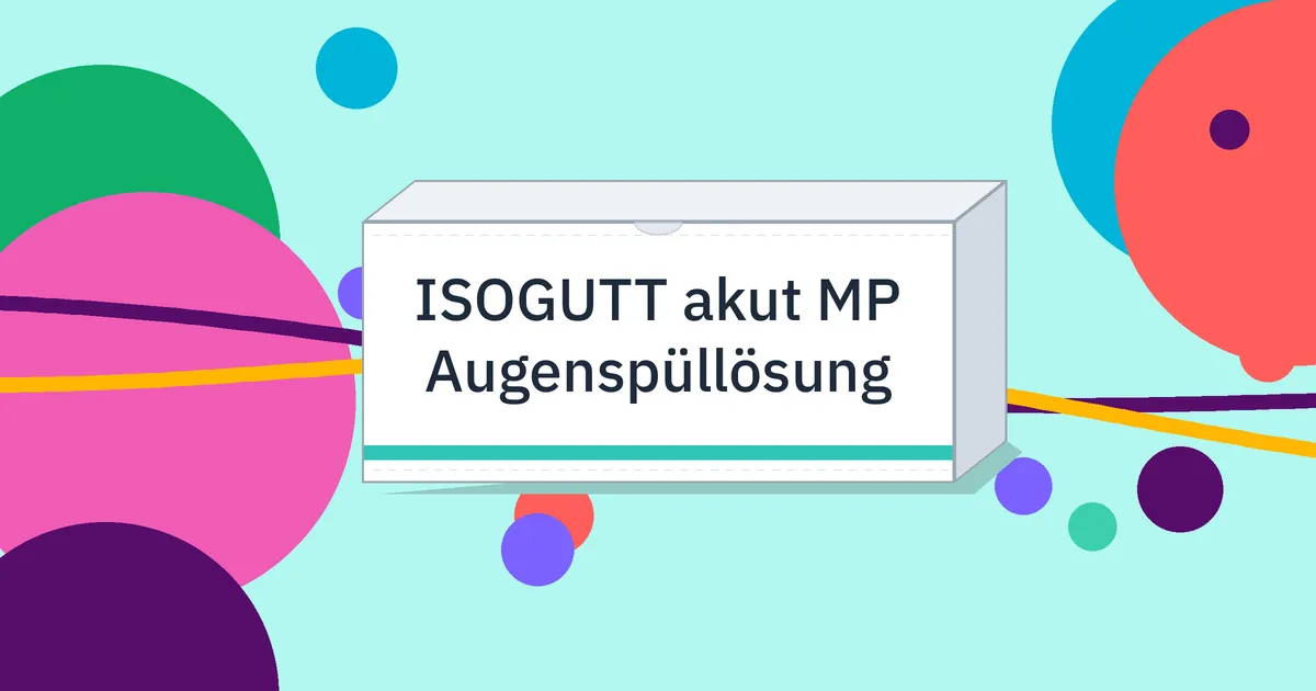 Symbolbild: Packung mit der Aufschrift ISOGUTT akut MP Augenspüllösung (PZN 00182797) – Verfügbarkeit und Bezug in Apotheken in Frankfurt am Main