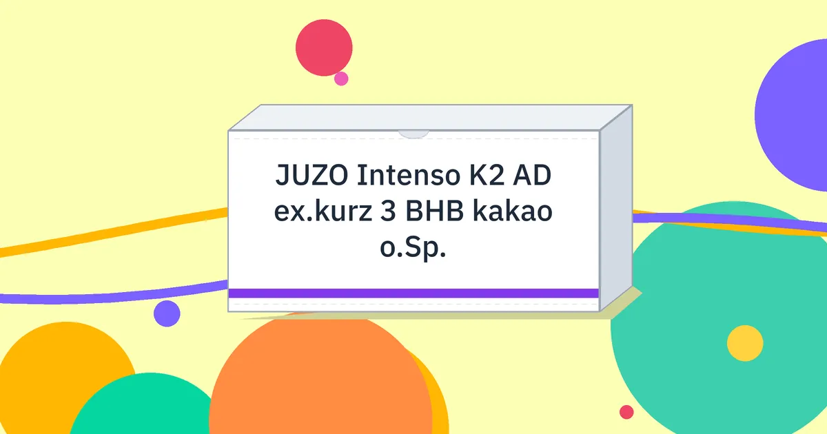 Symbolbild: Packung mit der Aufschrift JUZO Intenso K2 AD ex.kurz 3 BHB kakao o.Sp. (PZN 18625901) – Verfügbarkeit und Bezug in Apotheken in Frankfurt am Main