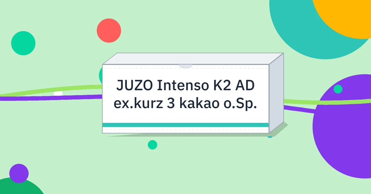 Symbolbild: Packung mit der Aufschrift JUZO Intenso K2 AD ex.kurz 3 kakao o.Sp. (PZN 18618870) – Verfügbarkeit und Bezug in Apotheken in Frankfurt am Main