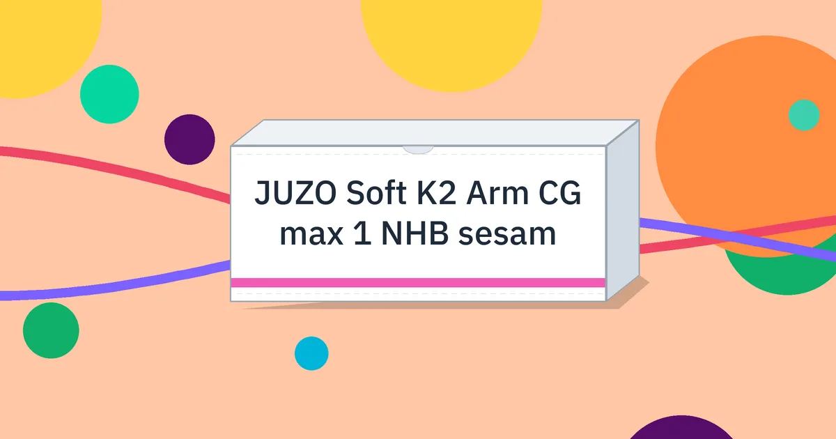 Symbolbild: Packung mit der Aufschrift JUZO Soft K2 Arm CG max 1 NHB sesam (PZN 15512622) – Verfügbarkeit und Bezug in Apotheken in Frankfurt am Main