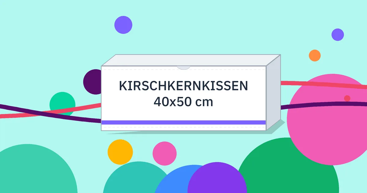Symbolbild: Packung mit der Aufschrift KIRSCHKERNKISSEN 40x50 cm (PZN 03135717) – Verfügbarkeit und Bezug in Apotheken in Frankfurt am Main