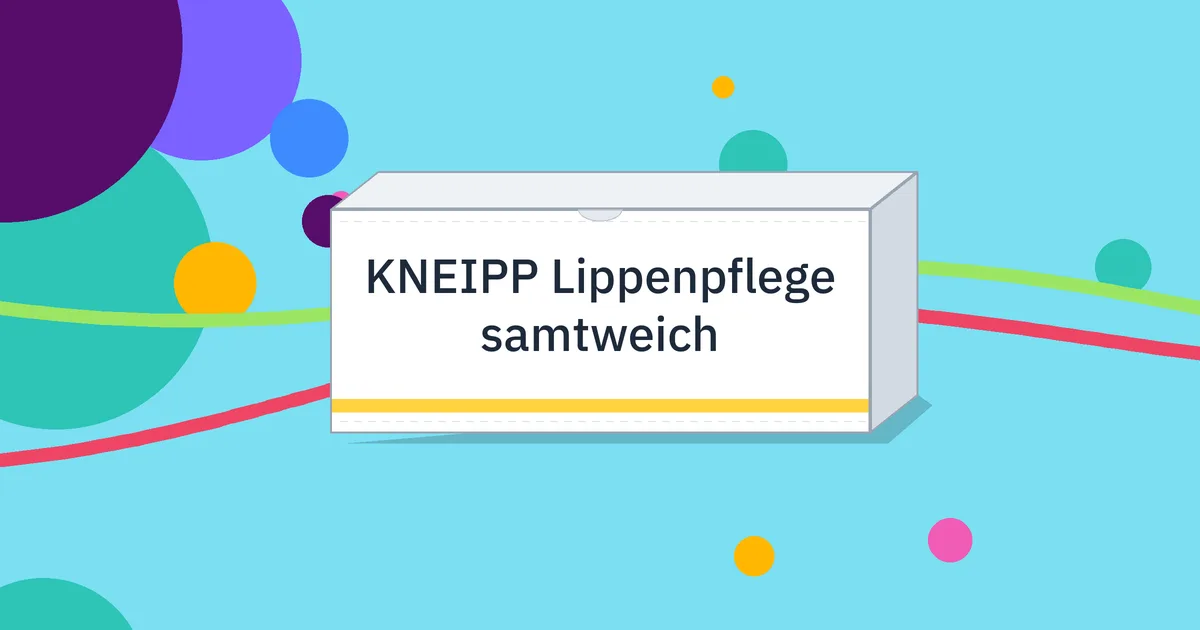 Symbolbild: Packung mit der Aufschrift KNEIPP Lippenpflege samtweich (PZN 16148756) – Verfügbarkeit und Bezug in Apotheken in Frankfurt am Main
