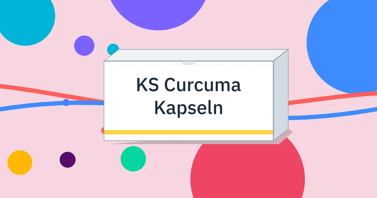 Symbolbild: Packung mit der Aufschrift KS Curcuma Kapseln (PZN 20583601) – Verfügbarkeit und Bezug in Apotheken in Frankfurt am Main
