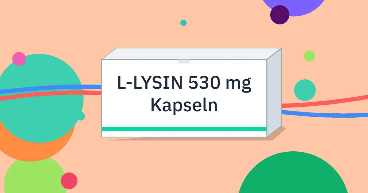 Symbolbild: Packung mit der Aufschrift L-LYSIN 530 mg Kapseln (PZN 05526379) – Verfügbarkeit und Bezug in Apotheken in Frankfurt am Main
