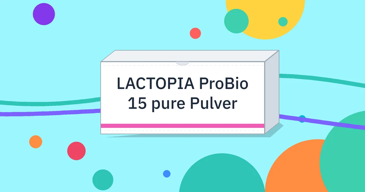 Symbolbild: Packung mit der Aufschrift LACTOPIA ProBio 15 pure Pulver (PZN 11600393) – Verfügbarkeit und Bezug in Apotheken in Frankfurt am Main