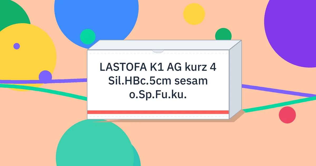 Symbolbild: Packung mit der Aufschrift LASTOFA K1 AG kurz 4 Sil.HBc.5cm sesam o.Sp.Fu.ku. (PZN 13792540) – Verfügbarkeit und Bezug in Apotheken in Frankfurt am Main