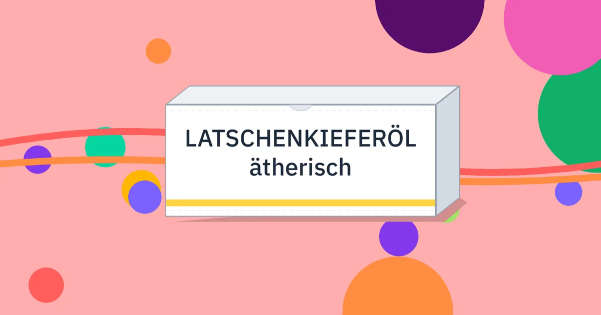 Symbolbild: Packung mit der Aufschrift LATSCHENKIEFERÖL ätherisch (PZN 15236866) – Verfügbarkeit und Bezug in Apotheken in Frankfurt am Main
