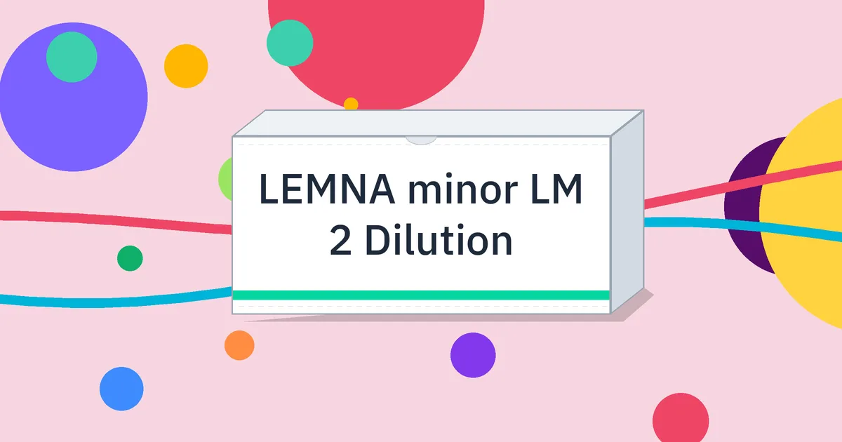 Symbolbild: Packung mit der Aufschrift LEMNA minor LM 2 Dilution (PZN 13524868) – Verfügbarkeit und Bezug in Apotheken in Frankfurt am Main