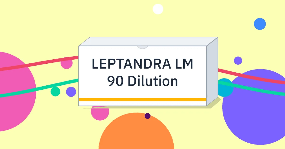 Symbolbild: Packung mit der Aufschrift LEPTANDRA LM 90 Dilution (PZN 13527134) – Verfügbarkeit und Bezug in Apotheken in Frankfurt am Main