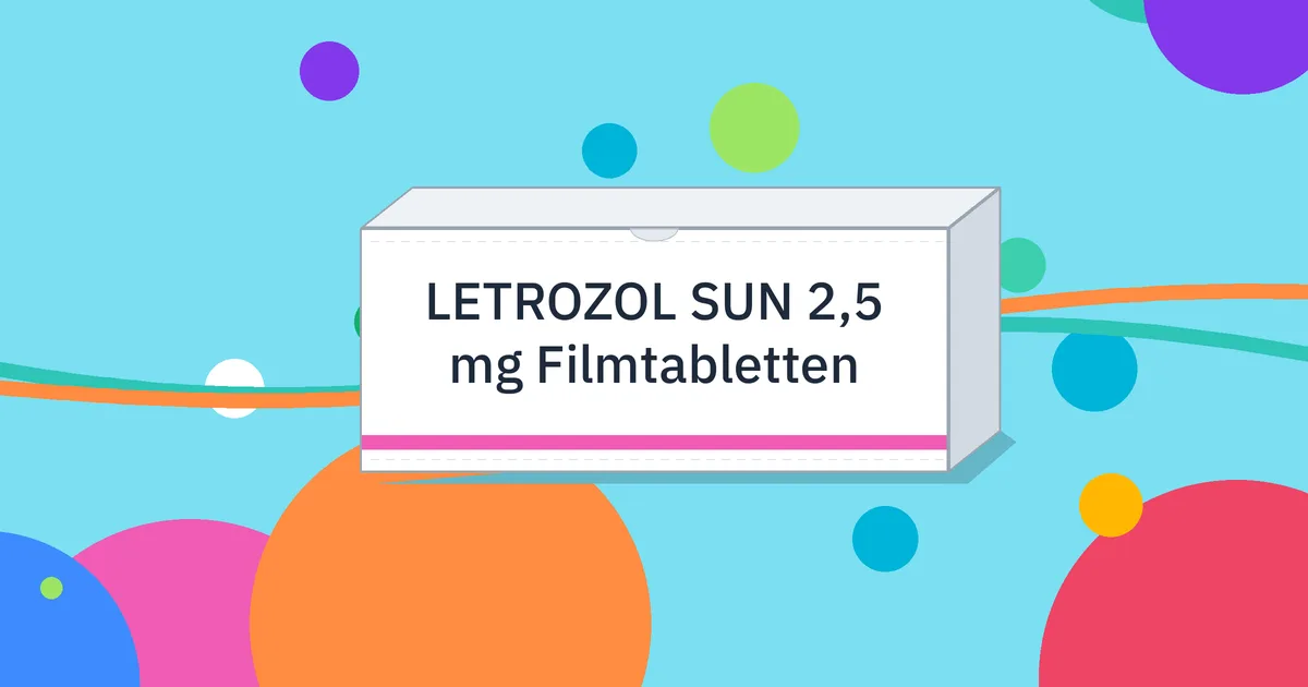 Symbolbild: Packung mit der Aufschrift LETROZOL SUN 2,5 mg Filmtabletten (PZN 20407005) – Verfügbarkeit und Bezug in Apotheken in Frankfurt am Main