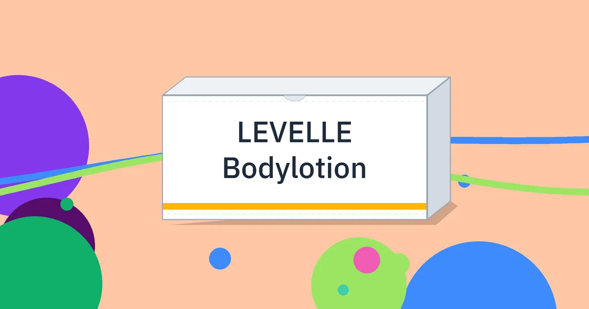 Symbolbild: Packung mit der Aufschrift LEVELLE Bodylotion (PZN 16329989) – Verfügbarkeit und Bezug in Apotheken in Frankfurt am Main