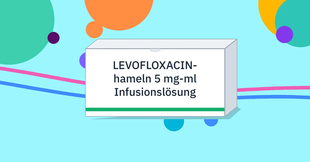 Symbolbild: Packung mit der Aufschrift LEVOFLOXACIN-hameln 5 mg-ml Infusionslösung (PZN 09266739) – Verfügbarkeit und Bezug in Apotheken in Frankfurt am Main