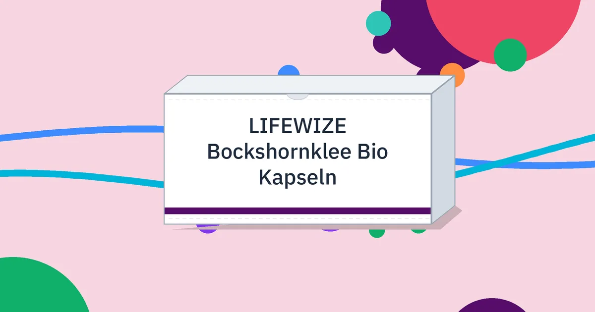 Symbolbild: Packung mit der Aufschrift LIFEWIZE Bockshornklee Bio Kapseln (PZN 17276717) – Verfügbarkeit und Bezug in Apotheken in Frankfurt am Main