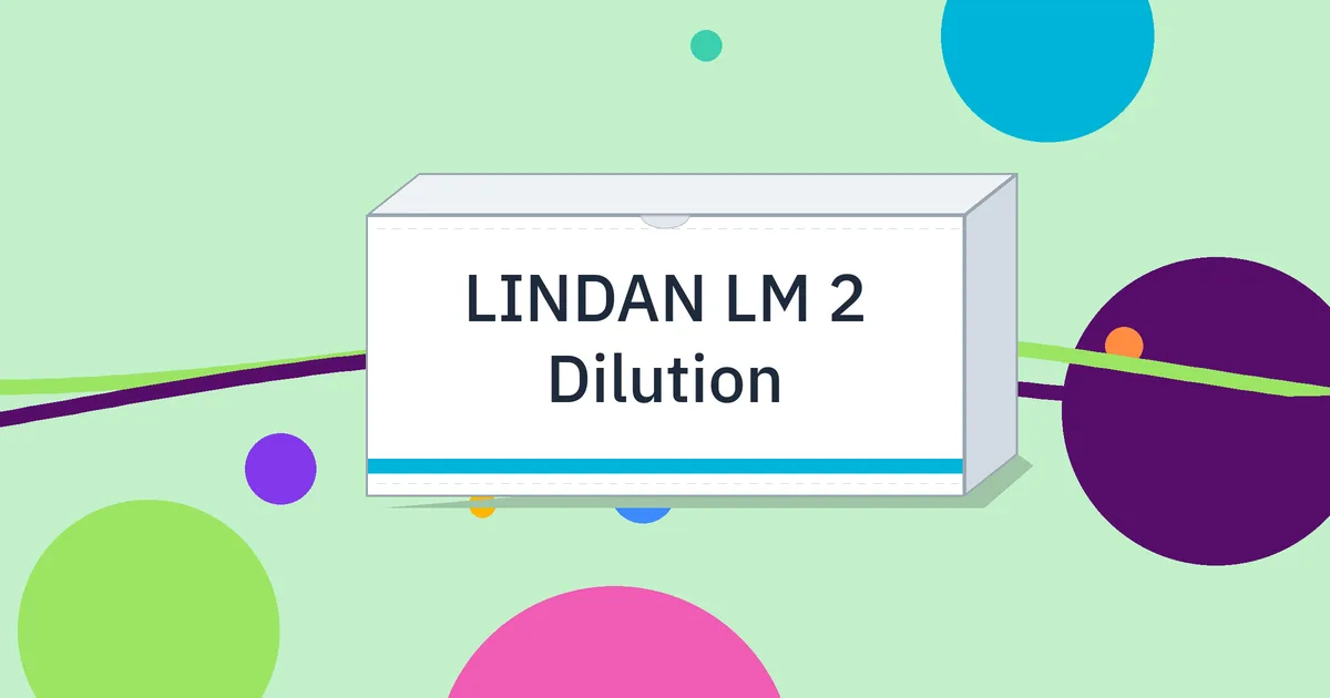 Symbolbild: Packung mit der Aufschrift LINDAN LM 2 Dilution (PZN 13529506) – Verfügbarkeit und Bezug in Apotheken in Frankfurt am Main